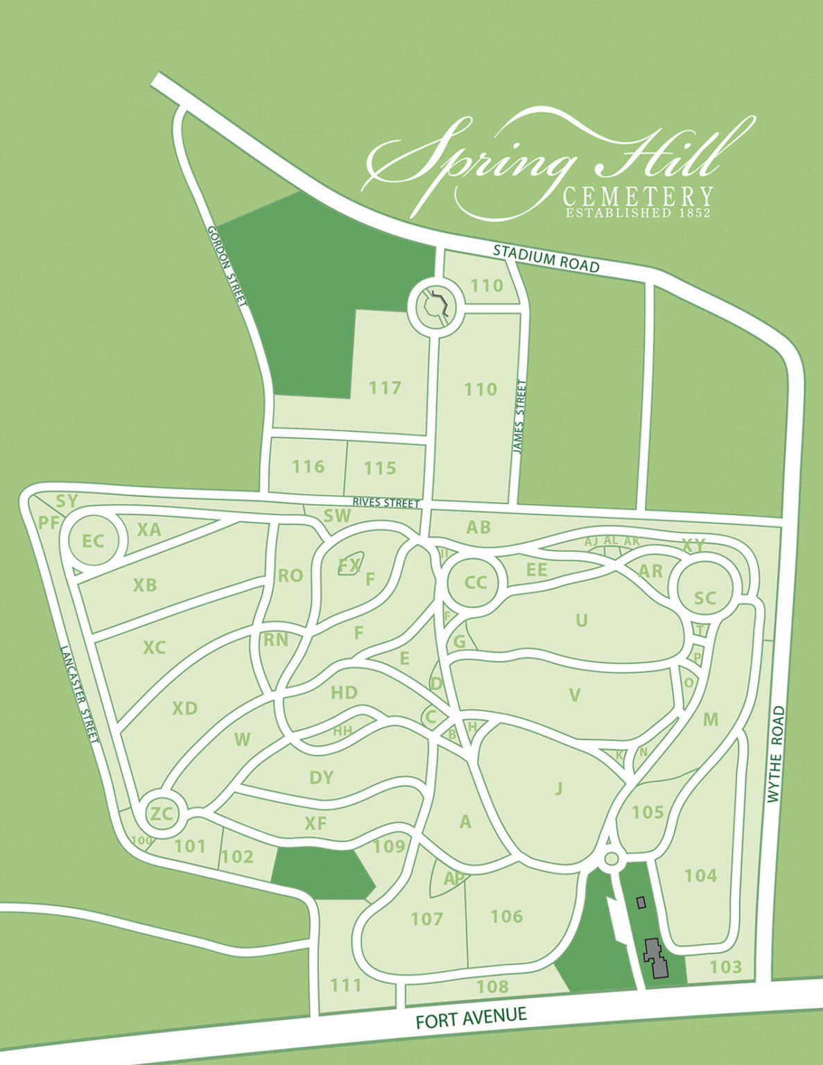 Spring Hill Cemetery | Cemetery Map